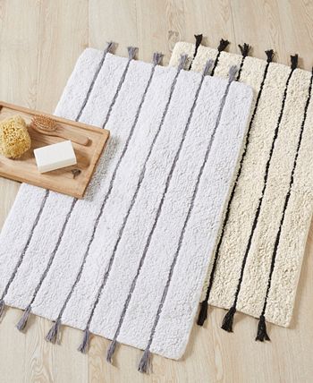 INK+IVY Arbor 20x32" Stripe Tassel Cotton Tufted Rug - Macy's