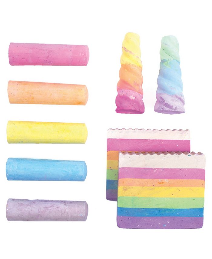 Three Cheers For Girls 3C4G Unicorn Rainbow Magic Chalk 9 Piece Set ...