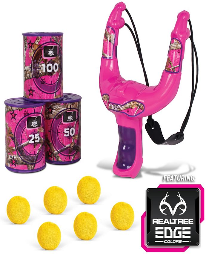 Realtree Nkok Handheld Slingshot Set Pink 25038 includes 6 Foam Balls 3 ...