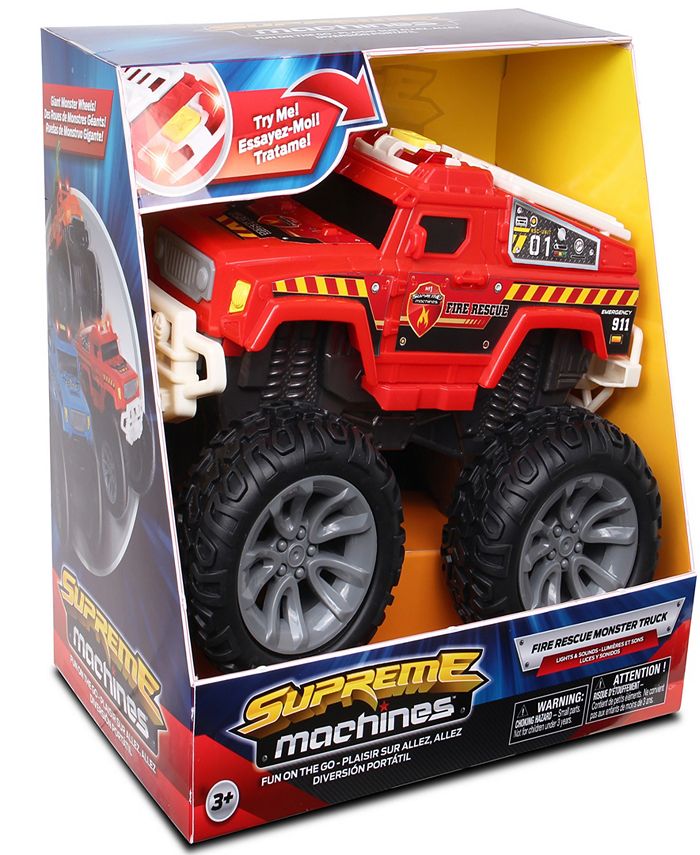 Supreme Machines Nkok Fire Rescue Monster Truck With Lights Sounds ...
