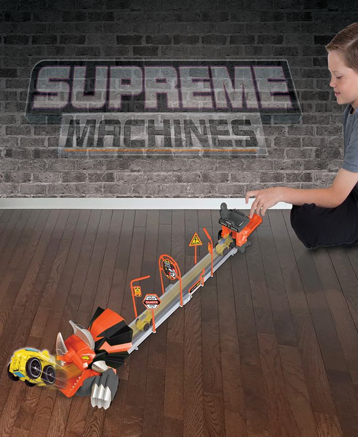 Supreme Machines Nkok Attack Launch Track Triceratops Rocket Bot 42022, 17 Piece Set, Yellow ...