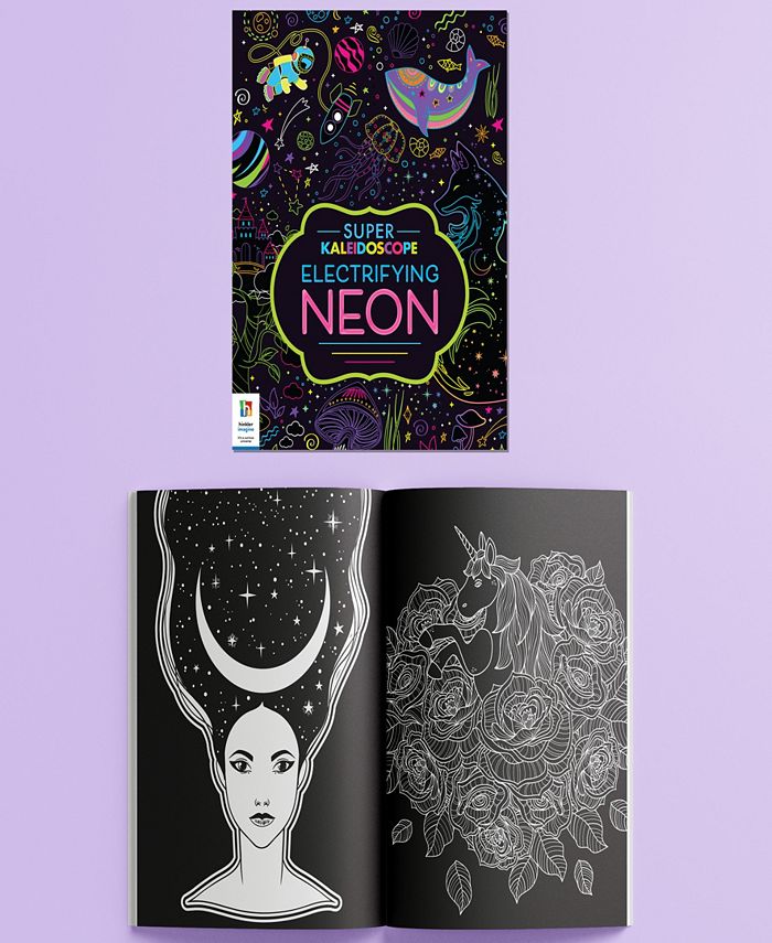 Kaleidoscope Super Electrifying Neon Activity Kit Space Themed Coloring ...