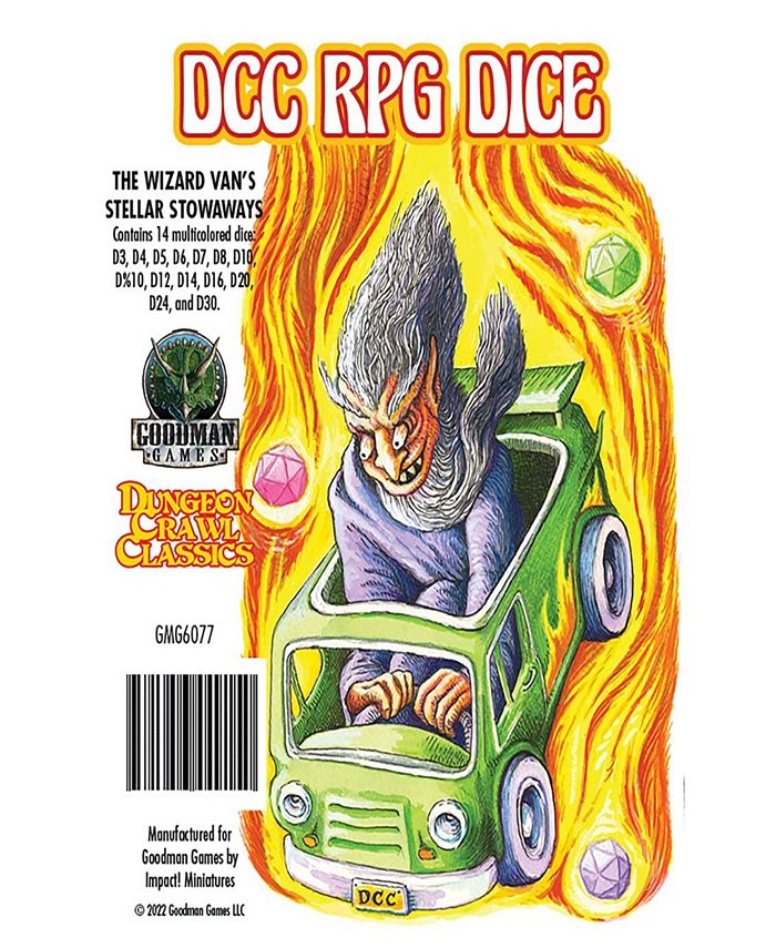 Goodman Games DCC Rpg Dice The Wizard Van's Stellar Stowaways 14 Piece ...