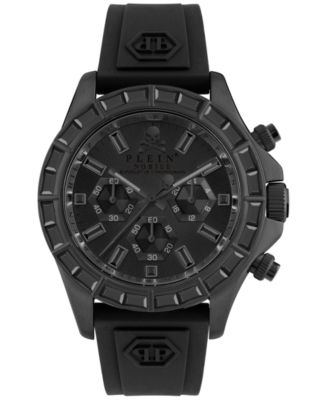 Philipp Plein Men's Chronograph Nobile Racing Black Silicone Strap ...