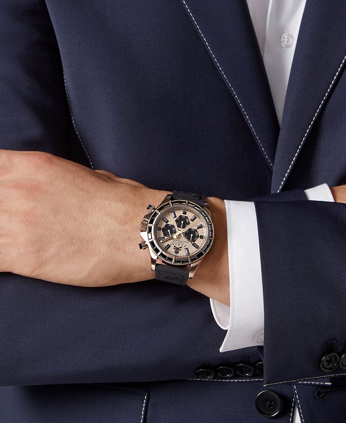 Philipp Plein Men's Chronograph Nobile Racing Black Silicone Strap ...