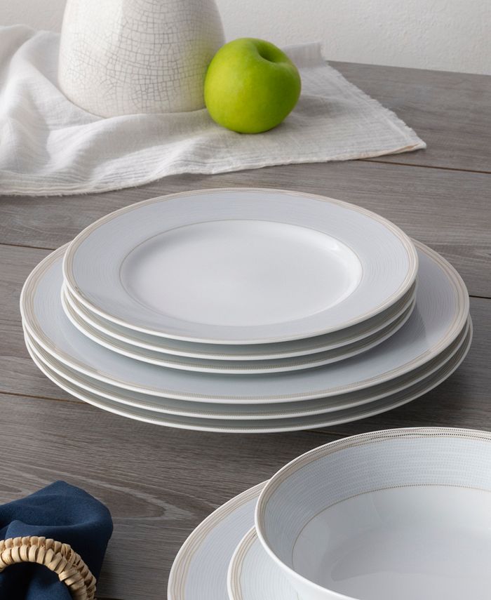 Noritake Linen Road Set of 4 Dinner Plates, Service For 4 - Macy's
