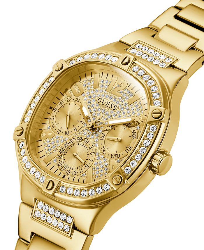 GUESS Women's Multifunction Gold-Tone Stainless Steel Watch 40mm - Macy's