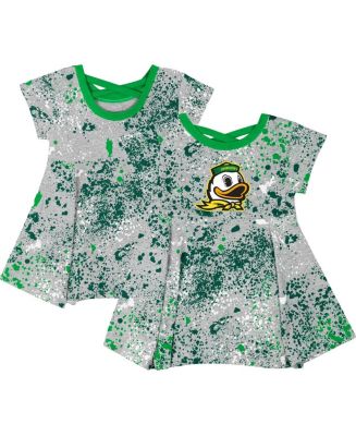 Girls Infant Colosseum Gray Oregon Ducks Sweet Pea Dress - Macy's