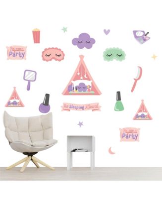 Big Dot of Happiness Pajama Slumber Party Peel & Stick Girl Birthday ...