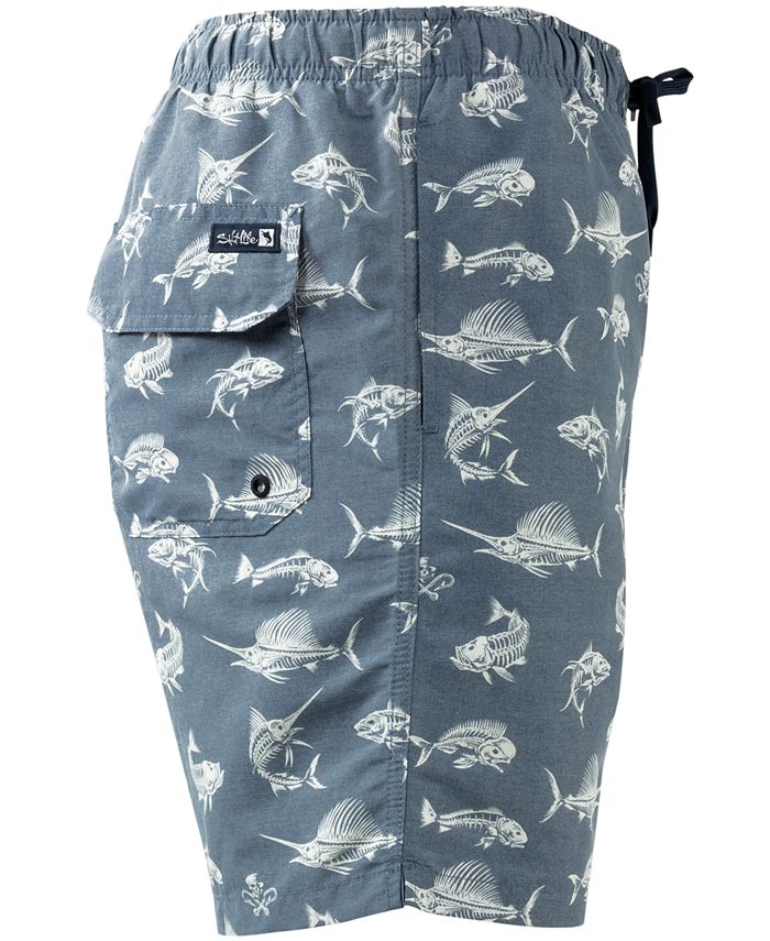 Salt Life Men's Fish N' Bones Board Shorts - Macy's