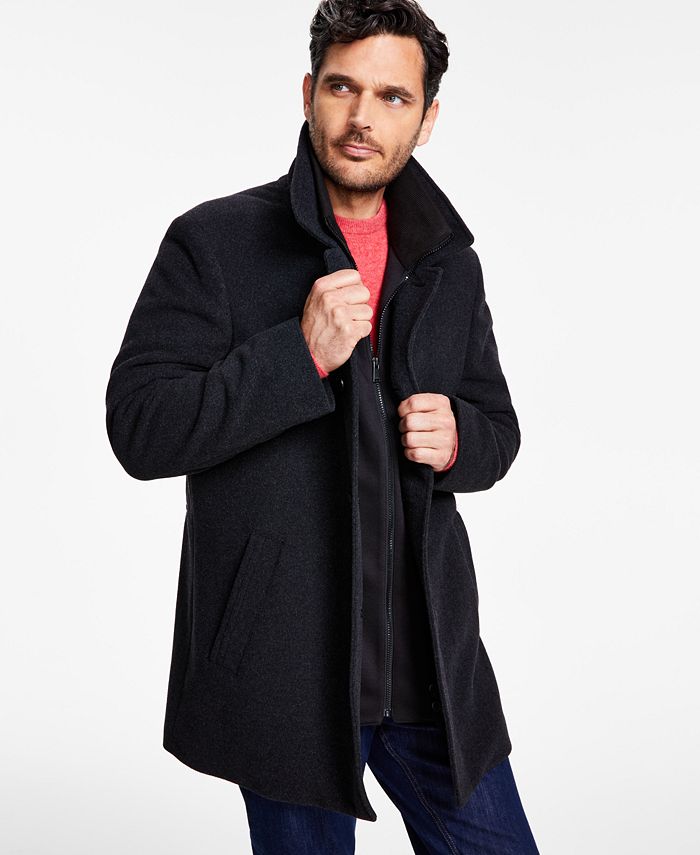 Calvin Klein Men Coleman Wool-Blend Overcoat - Macy's