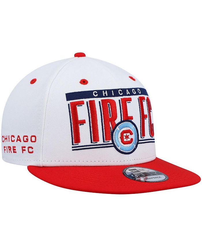 New Era Men's White and Red Chicago Fire Retro Title 9FIFTY Snapback ...