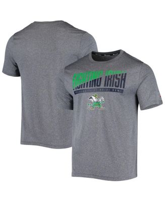 Men's Champion Gray Notre Dame Fighting Irish Wordmark Slash T-shirt ...