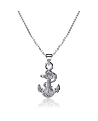 Women's Dayna Designs Navy Midshipmen Pendant Necklace - Macy's