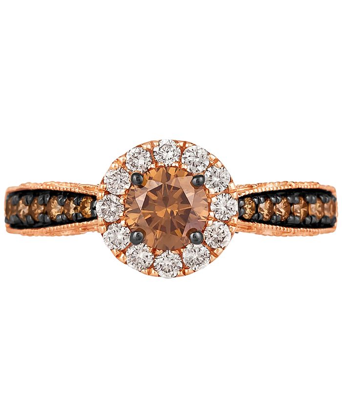 Le Vian Chocolate Diamond (1 ct. t.w.) & Nude Diamond (1/4 ct. t.w ...