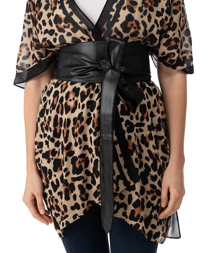 I.N.C. International Concepts Women's Wide Faux-Leather Sash Belt ...