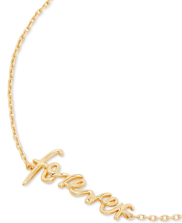 kate spade new york Say Yes Gold-Tone Forever Chain Bracelet - Macy's