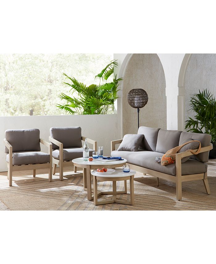 Agio Reid Outdoor Nesting Porcelain Top Coffee Tables (30" + 23 ...