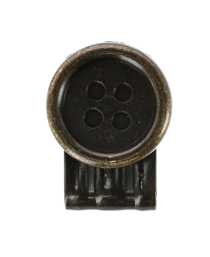 TRAFALGAR Men's No Sew Moveable Button End Suspender Clips (Set of 6 ...