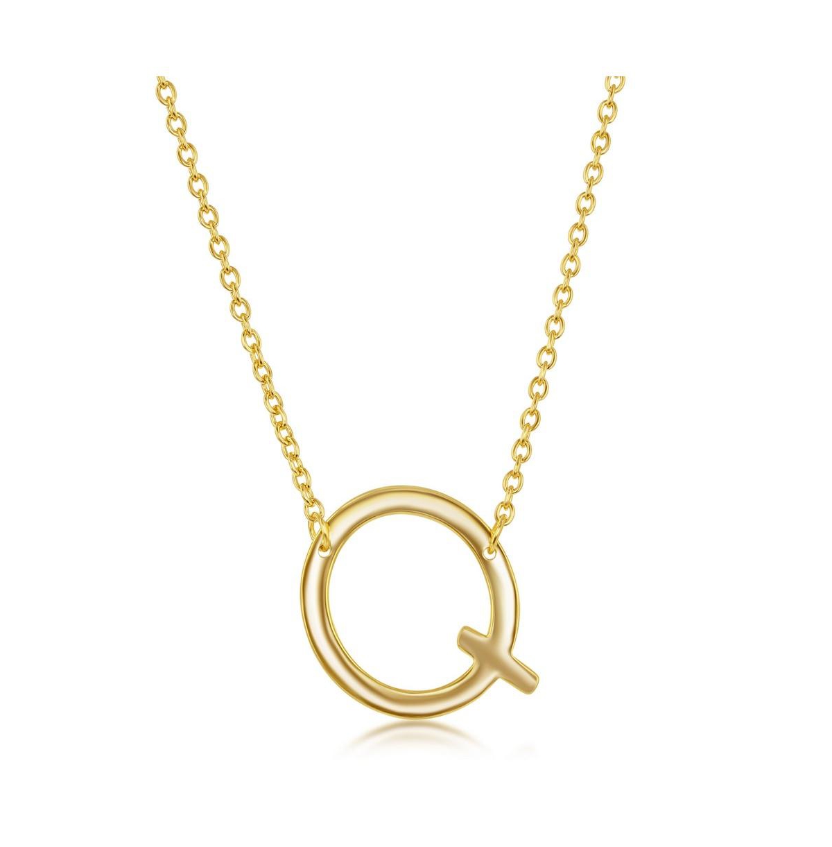 Click here for Sterling Silver  Gold Plated Sideways Initial Neck... prices