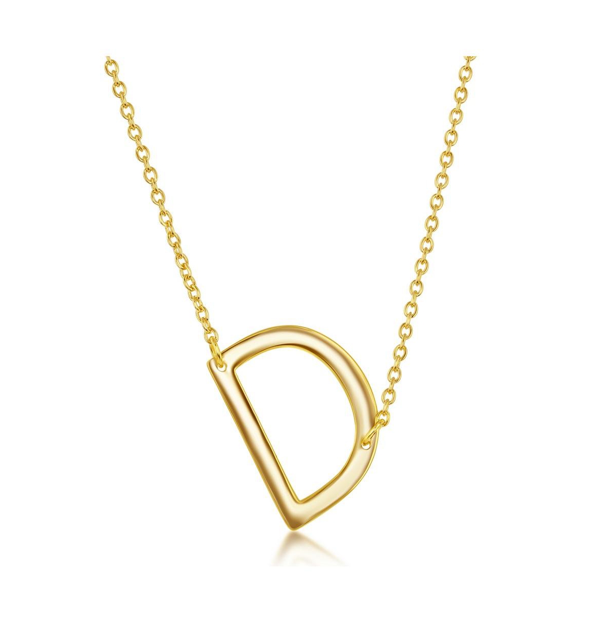 Click here for Sterling Silver  Gold Plated Sideways Initial Neck... prices