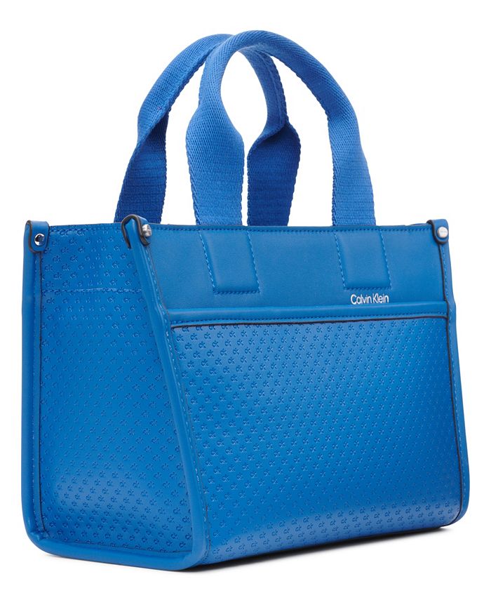 Calvin Klein Elements Signature Embossed Top Zipper Convertible Satchel ...
