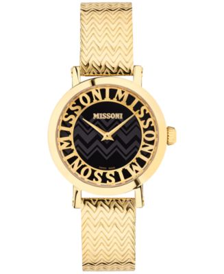 Missoni Women's Swiss Melrose Gold Ion Plated Bracelet Watch 36mm - Macy's