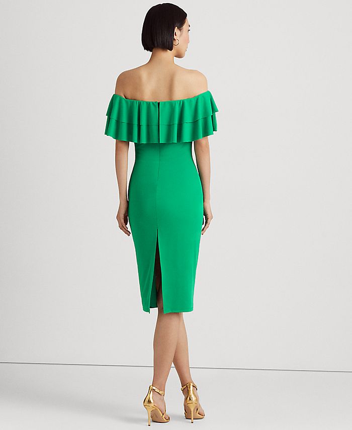 Lauren Ralph Lauren Women's Jersey Off-the-Shoulder Cocktail Dress - Macy's