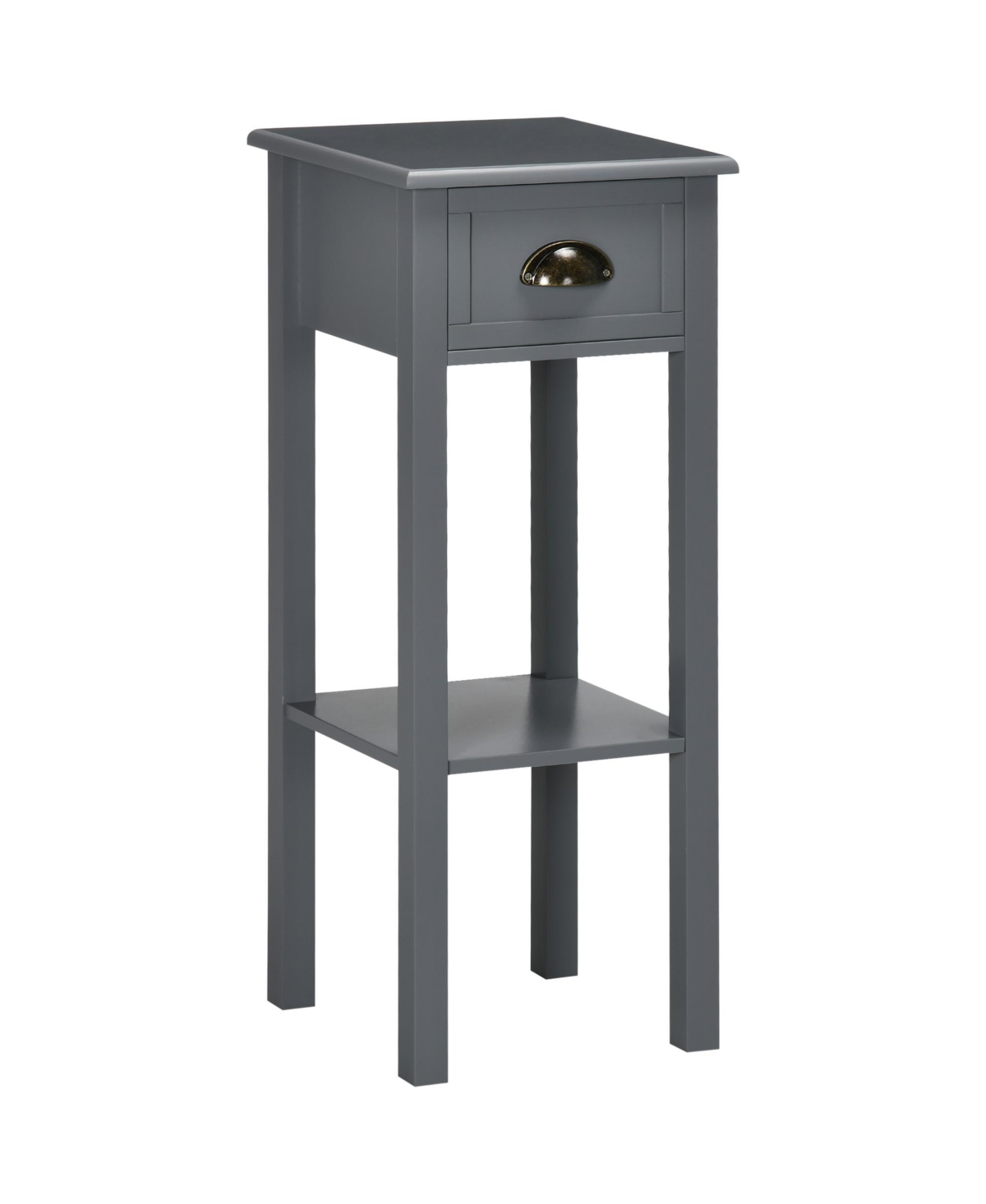 Click here for Homcom 29 2-Tier Side Table with Drawer Shelf  End... prices