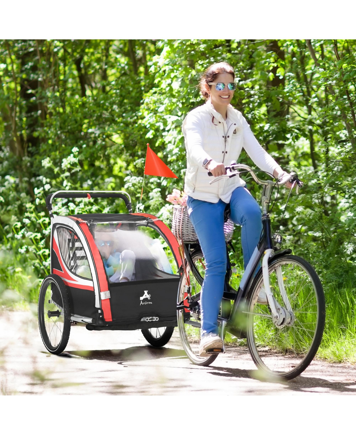 Click here for Aosom 3-in-1 Walk/Jog/Ride Child Baby Bike Trailer... prices