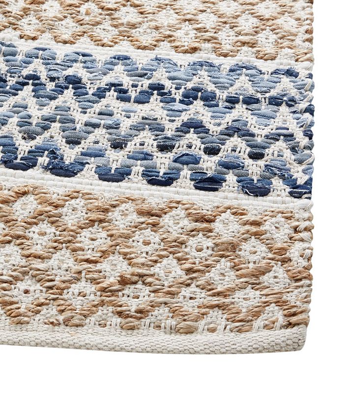 Jessica Simpson Dakota Premium Home Decor Handmade Denim Jute Accent ...