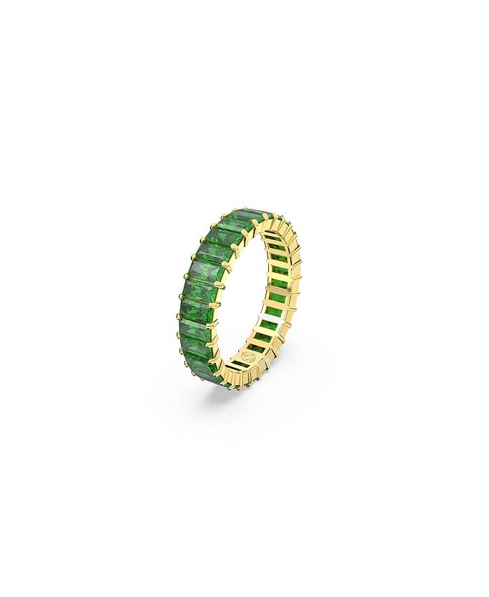 Swarovski Crystal Baguette Cut Green Matrix Ring - Macy's