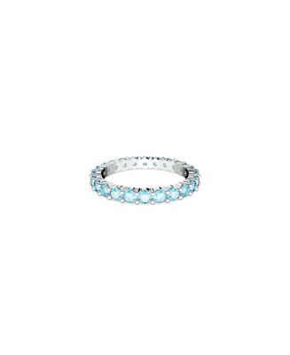 Swarovski Crystal Round Cut Blue Matrix Ring - Macy's