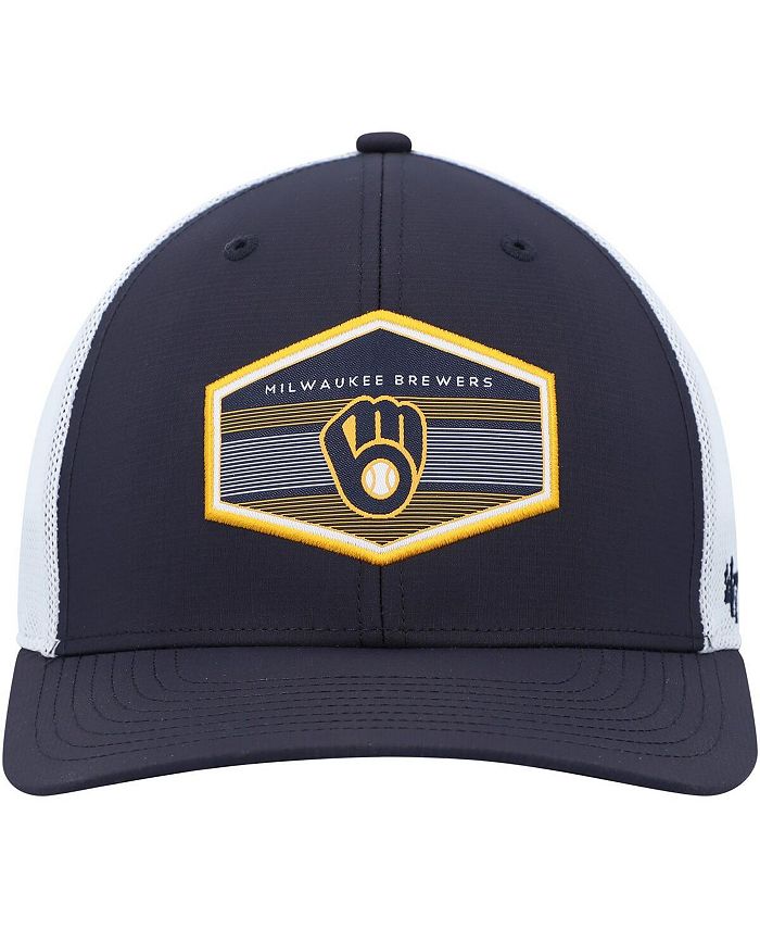 '47 Brand Men's Navy, White Milwaukee Brewers Burgess Trucker Snapback ...