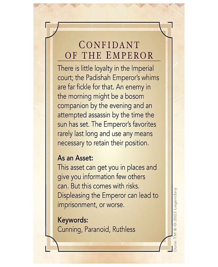 Dune Asset Cards - Architect Expansion Deck - Macy's