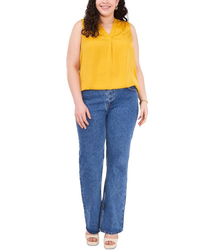 Vince Camuto Plus Size V Neck Sleeveless Blouse Macys