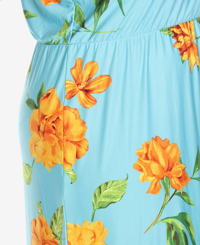 White Mark Plus Size Floral Strap Maxi Dress Macys