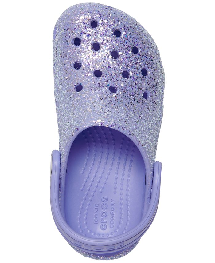 Crocs Toddler Girls Classic Glitter Clogs from Finish Line - Macy's