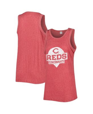 Women's Soft As A Grape Red Cincinnati Reds Tri-Blend Tank Top - Macy's