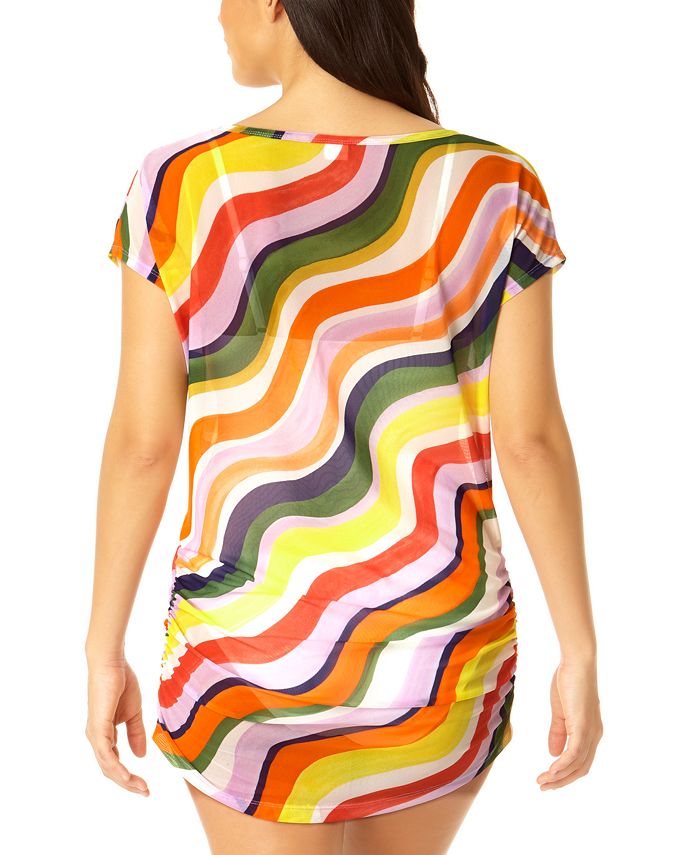 Anne Cole Women's Printed Mesh Tunic Swim Cover-Up - Macy's