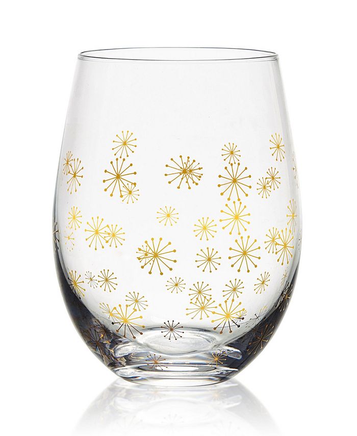 Mikasa Party 18 Ounce Stemless Wine Glass 4-Piece Set - Macy's