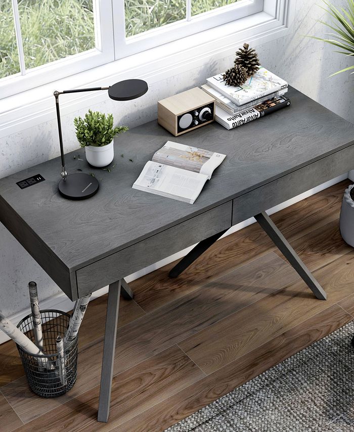 Furniture of America Myles 30" Solid Wood Computer Desk with Universal ...