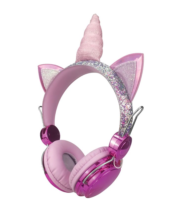 SimplyTech Unicorn Glitter Headphone with Mic For Kids - Macy's