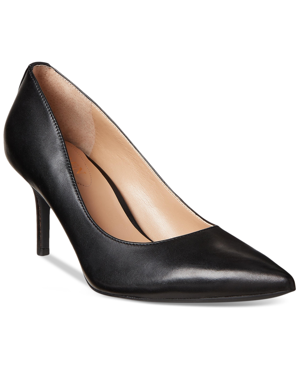 Lauren Ralph Lauren Womens Lanette Pointed Toe Pumps - Black Leather