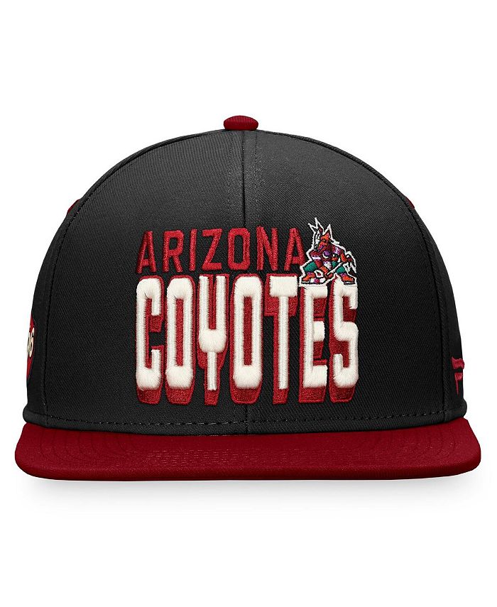 Fanatics Men's Black, Garnet Arizona Coyotes Heritage Retro Two-Tone ...