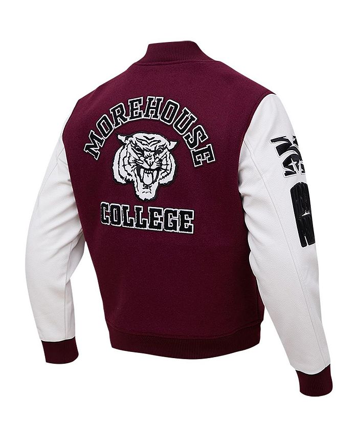 Pro Standard Men's Maroon Morehouse Maroon Tigers Classic Wool Full-Zip ...