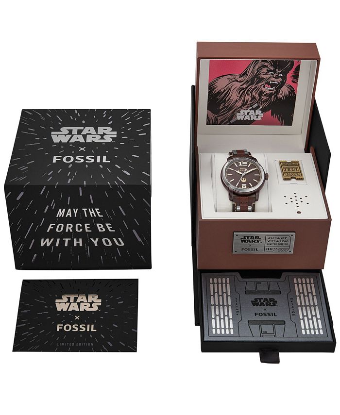 Fossil Unisex Limited Edition Star Wars Chewbacca Three-Hand Brown ...
