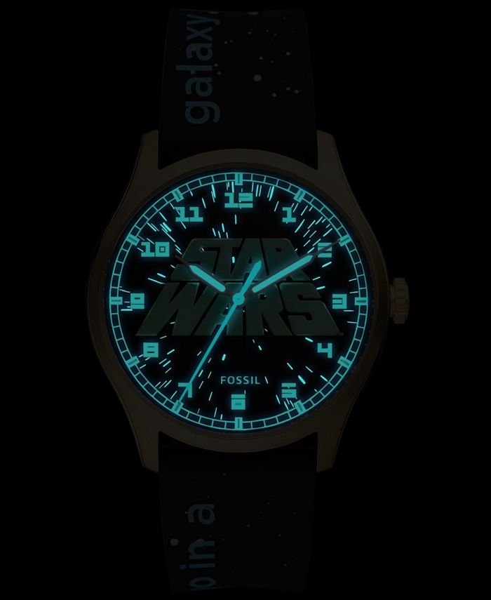 Fossil Unisex Special Edition Star Wars Three-Hand Black Silicone Watch ...