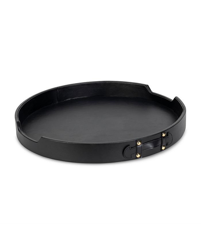 American Atelier Black Round Tray - Macy's