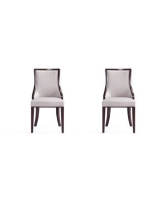 Manhattan Comfort Grand 2-Piece Beech Wood Upholstered Dining Chair Set ...